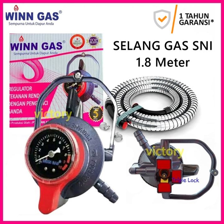 Regulator Winn Gas W-900 M Double Lock Dengan Meteran | Lazada Indonesia