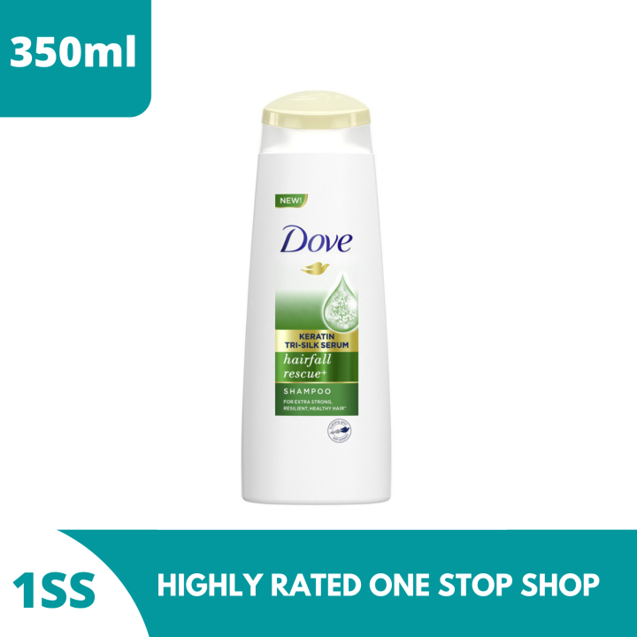 Dove Nourishing Hair Fall Rescue Keratin Tri-Silk Serum Shampoo 350ml ...