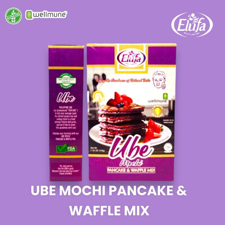 Elufa Ube Mochi Pancake & Waffle Mix (335g) | Lazada PH