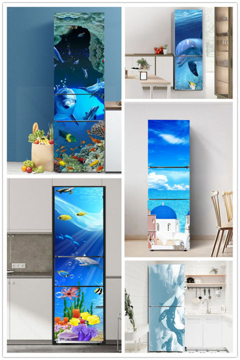 3d Self-Adhesive Refrigerator Cling Film Freezer Refrigerator Door ...