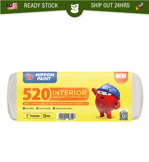 7'' NIPPON PAINT Polyamide Roller Refill for Interior Paint Solvent ...