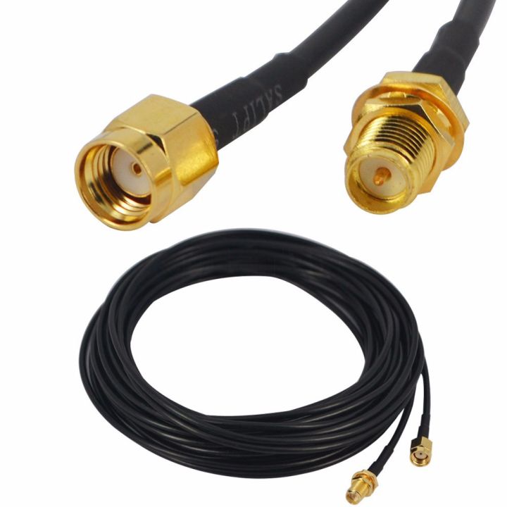 RP-SMA Extension Cable Male to Female Feeder Wire for Coaxial Wi-Fi ...