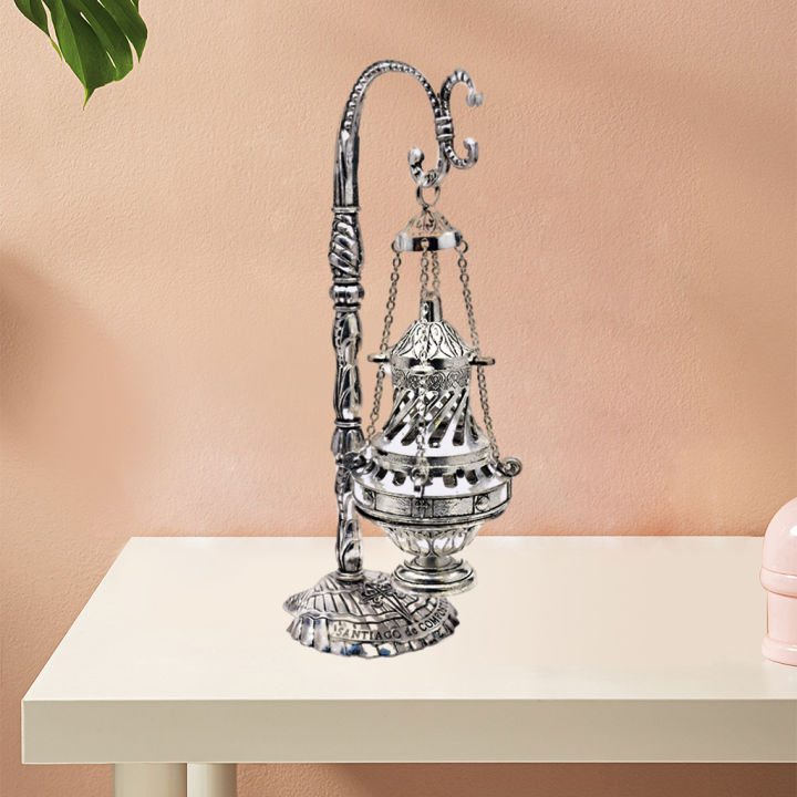 LazaraShop Vintage Incense Burner with Lid Church Censer with Chain ...