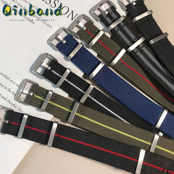NATO Fabric Parachute Watch Strap 20mm 22mm NATO Nylon Elastic ...