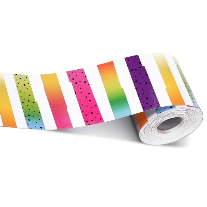 Stripes Bulletin Board Border Bulletin Border Trim Colorful Classroom ...