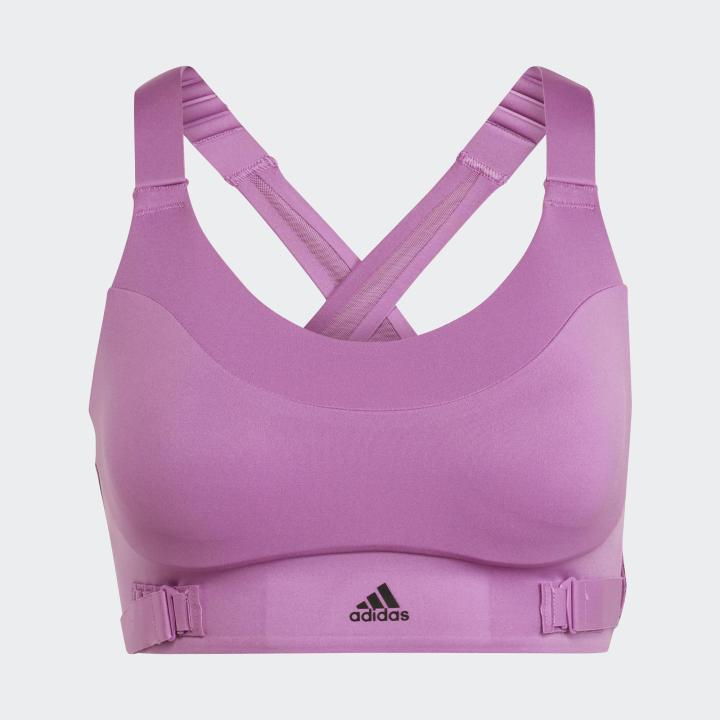 adidas เทรนนิง บราซัพพอร์ตระดับสูง FastImpact Luxe Run ผู้หญิง สีม่วง ...