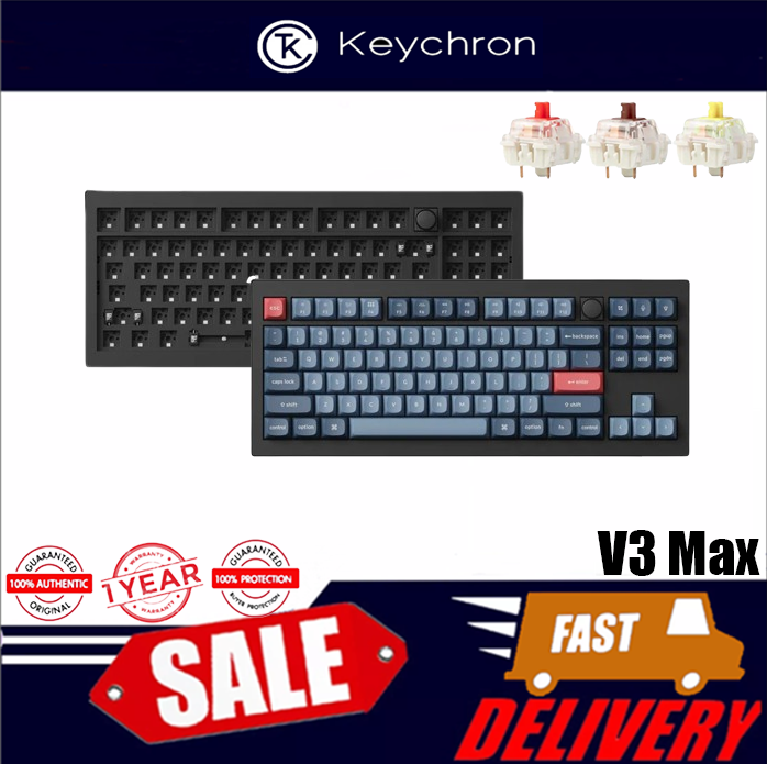 Keychron V3 Max QMK/VIA Wireless Custom Game Mechanical Keyboard ...