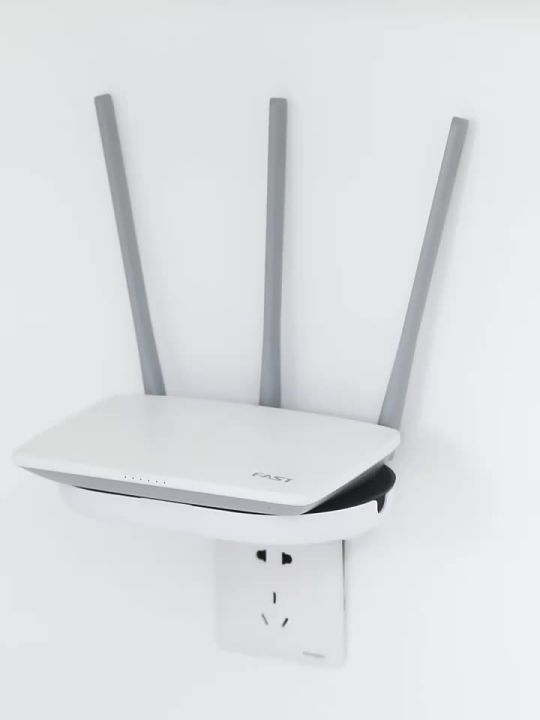 Wall-Mounted Punching-Free Socket Storage Rack Simple Router Camera ...