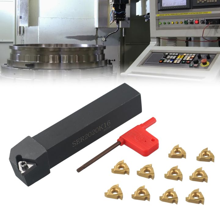 Hozzby Lathe Thread Turning Tool Holder 16ER AG60 Carbide Insert ...