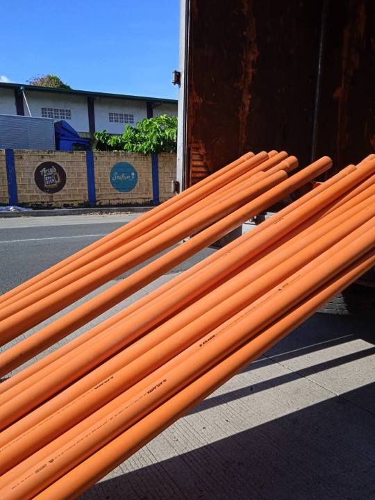 ATLANTA uPVC ORANGE PIPE 1.5 meter long FOR DOWNSPOUT HYDROPONICS NFT ...