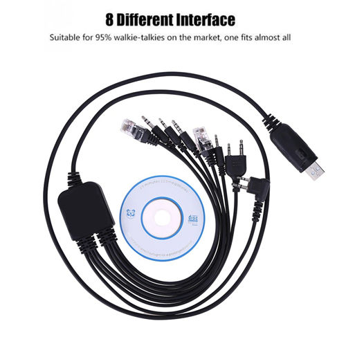 Universal 8 In 1 Walkie Talkie Radio USB Programming Cable | Lazada