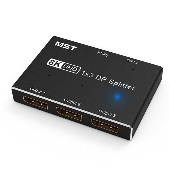 Displayport 8K 1X3 DP Splitter 8K60Hz 4K120Hzz Hub Multi Monitor ...