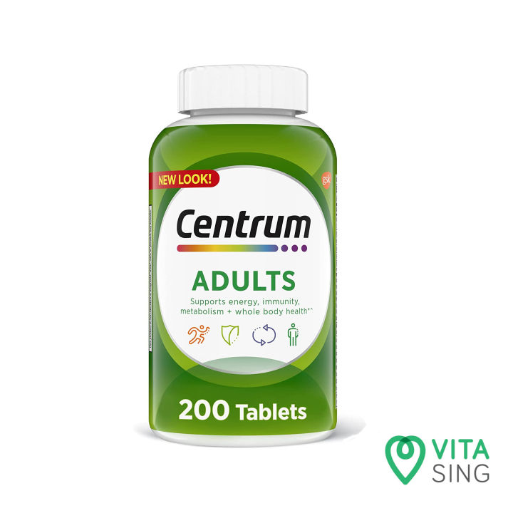 CENTRUM ADULTS MULTIVITAMIN MULTIMINERAL 200 TABLETS EXP JUN 2024 ...