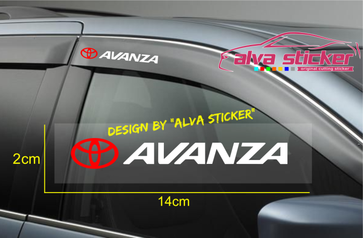 (ALVA) 2 buah sticker avanza all new stiker talang air mobil toyota all ...