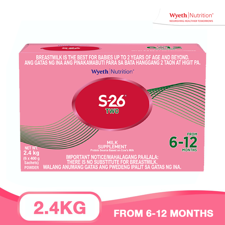 Wyeth® S-26® TWO Milk Supplement for 6-12 Months in 2.4kg | Lazada PH