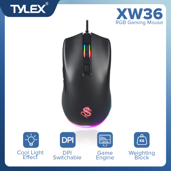 TYLEX XW36 RGB 4800DPI Gaming Mouse | Lazada PH