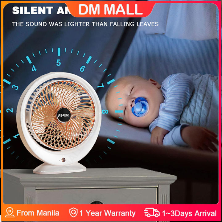 DM portable small electric fan rechargeable mini table fan adjustable ...