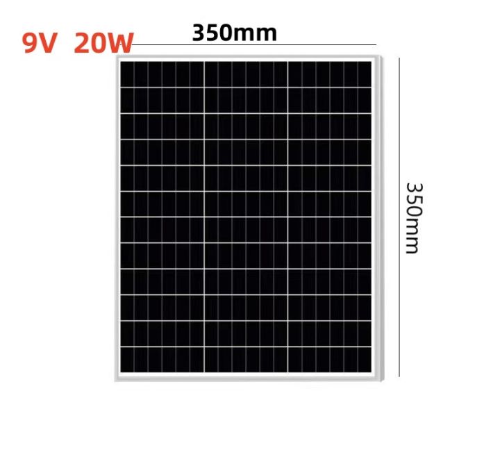 แผงโซลาร์เซลล์ monocrystalline solar cell 9V/10W/15W/20W/30W | Lazada.co.th