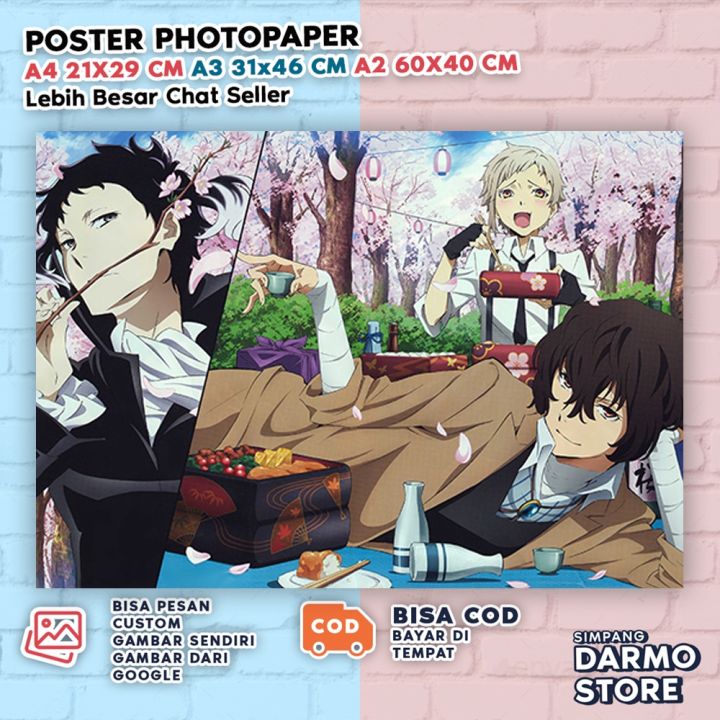 Poster Bungou Stray Dogs Dazai Atsushi Naomi Kyoka Foster Anime ...