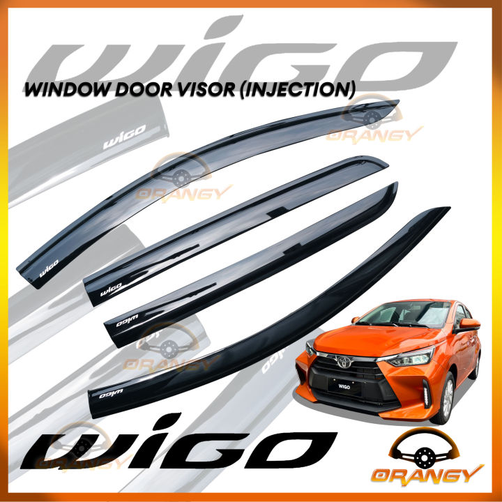 Toyota Wigo 2023 to 2024 INJECTION / OEM TYPE Window Door Visor black ...