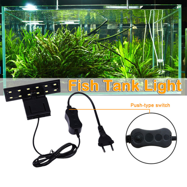 220V 5W Super Slim LED Aquarium Light Fish Tank 5730 LED Light Aquatic Plant Grow Light ...