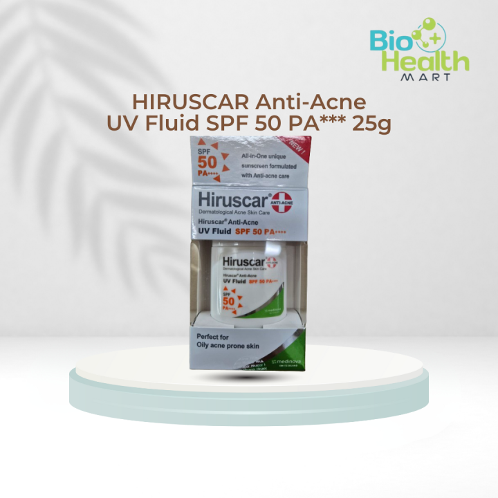 Hiruscar Anti Acne Uv Fluid Spf 50 Pa++++ 25G | Lazada