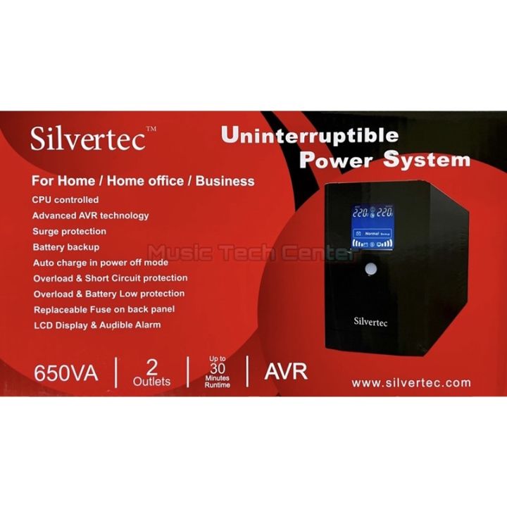 COD Silvertec UPS Uninterruptible Power System Supply With LCD Screen ...
