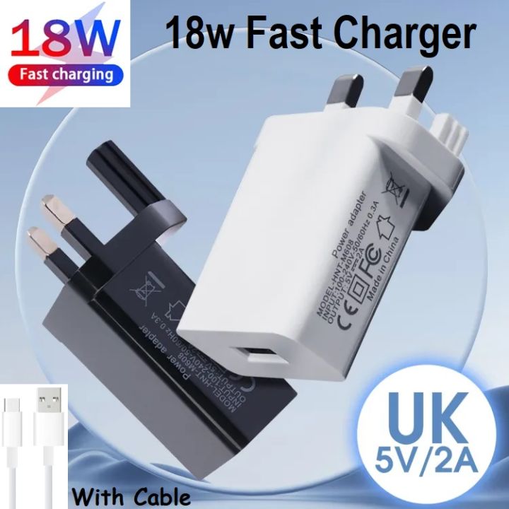 18w Fast Charger Fast Charging Adapter With Cable For Ip Samsung Huawei ...