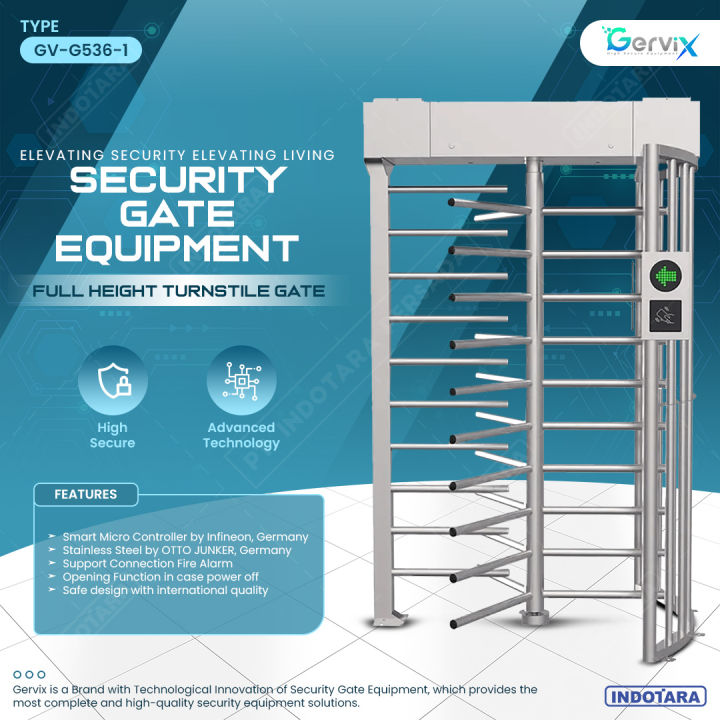 Full height Turnstile 1 Jalur - Gervix Security Gate Equipment GV-G536 ...