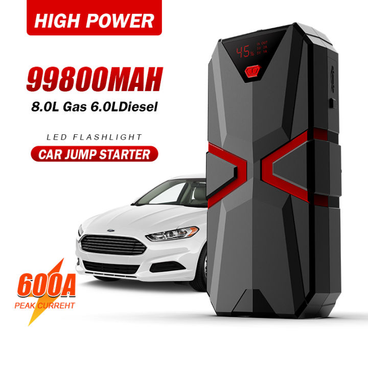 DN-006 Car Emergency Start Power Supply + Air Pump Set (99800mah + Four ...