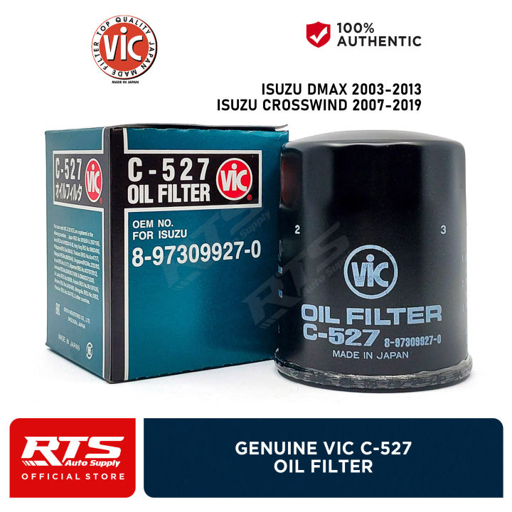 VIC Oil Filter C-527 for Isuzu Crosswind 2007-2019 Dmax 2003-2013 ...