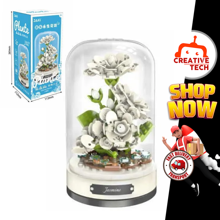 Jaki - Music Box White Rose Lego Music Box Flowers | Lazada PH