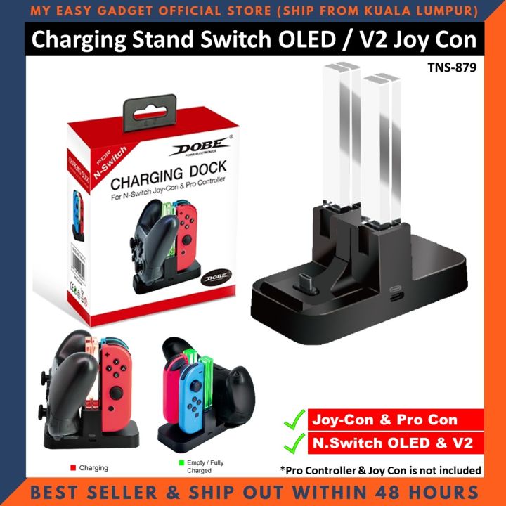 Nintendo Switch Oled Charger For Joy Con And Pro Controller Charging Dock Dobe Tns 879 [charge 4