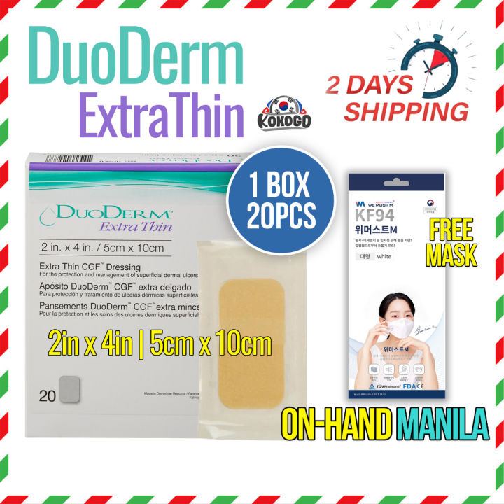 CONVATEC DuoDerm Extra Thin 2x4 inch / 5x10 cm / 20PCS Hydrocolloid ...