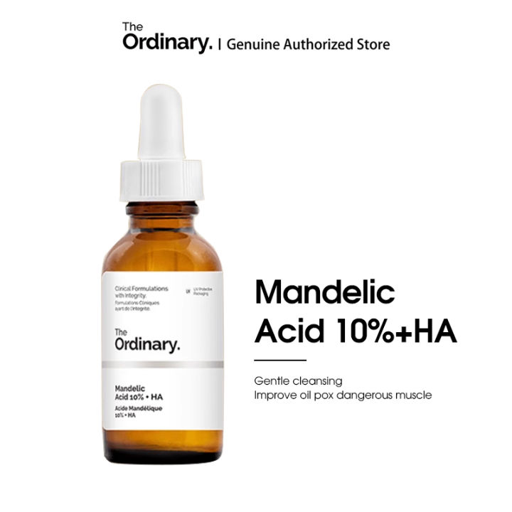 The Ordinary Mandelic Acid 10%+HA Exfoliate and shrink pores 30ml | Lazada