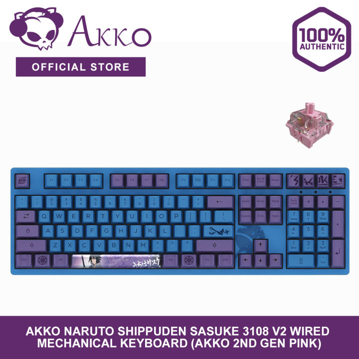 Akko Naruto Shippuden Sasuke 3108 V2 Wired Mechanical Keyboard (Akko ...