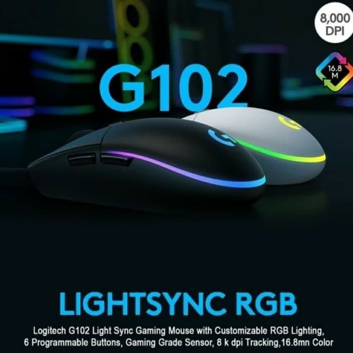 LOGITECH GAMING MOUSE G102 LIGHTSYNC | Lazada Indonesia