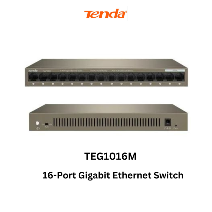 Tenda 16-Port Gigabit Ethernet Switch All Gigabit Speed, Enjoy High ...