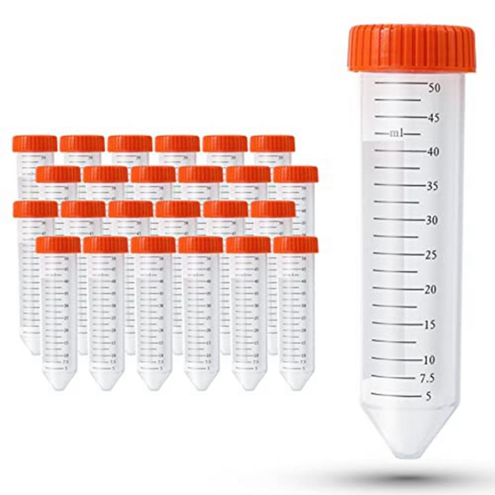 (FUZM) Conical Centrifuge Tubes 50Ml, 25 Pcs, Sterile Test Tubes with ...