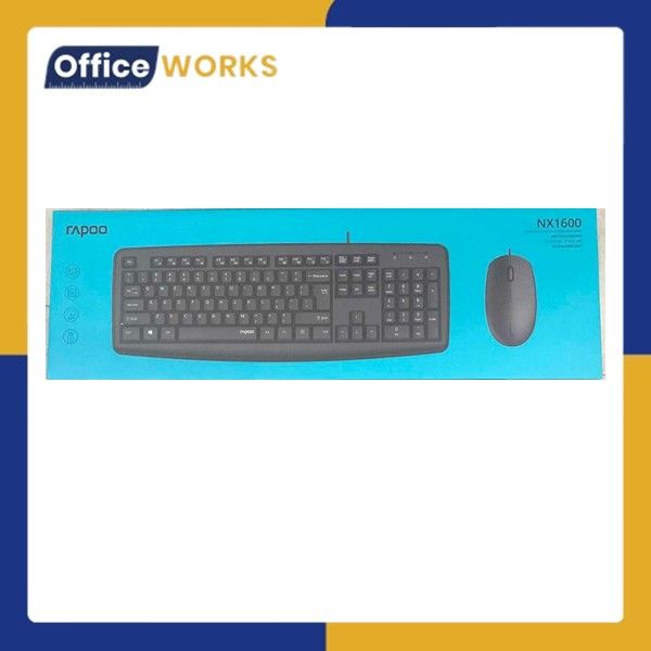Rapoo Nx1600 Wired Optical Keyboard And Mouse Lazada Ph