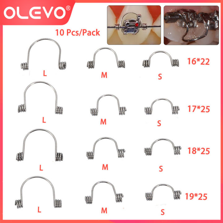 OLEVO 10 Pcs Dental Orthodontics Torque Spring Rectangular Stainless ...