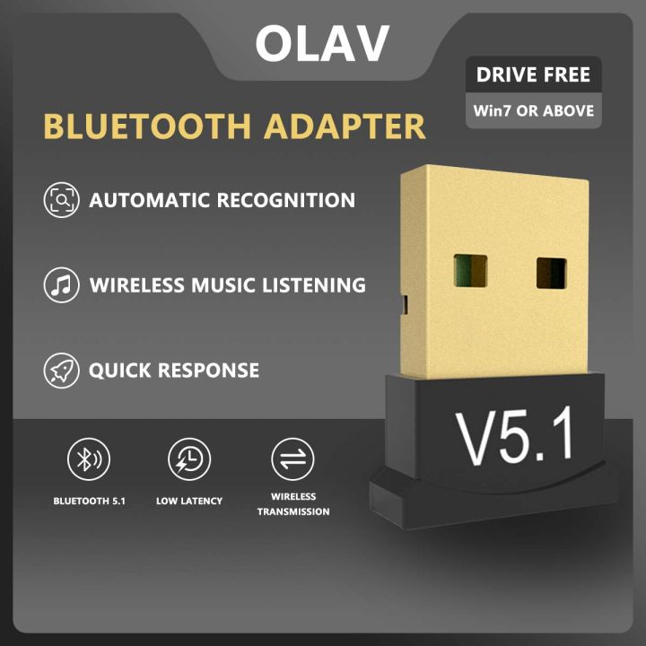 OLAV USB Bluetooth 5.1 Receiver Wireless Adapter For Pc And Headphone ...