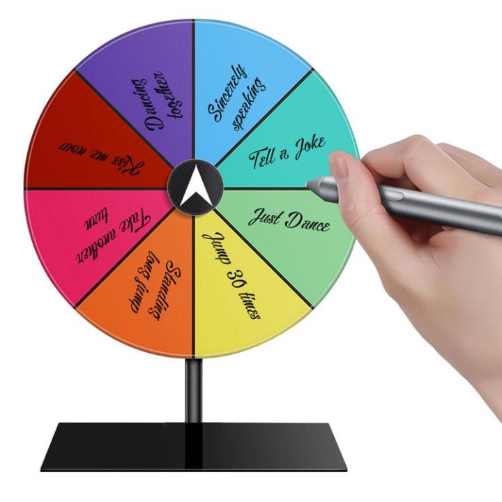 Loviver Tabletop Prize Wheel Turntable,Lucky Draw Roulette Wheel ...