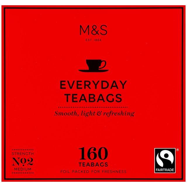 M&S Fairtrade Everyday Tea Bags 160 per pack - 500g x1 Marks and ...