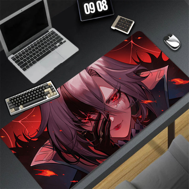 Genshin Impact Arlecchino Mouse Pad Anime Cartoon Girl Keyboard Rug PC ...