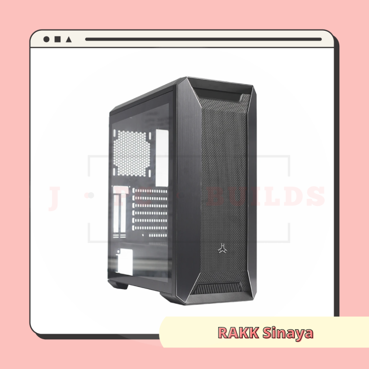 Rakk Sinaya Mid Tower Gaming PC Case Black | Lazada PH