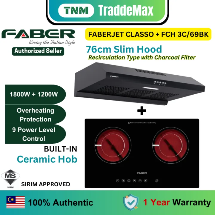 ️‍🔥100% Authentic️‍🔥 Faber Built-in Hob ️FCH 3C/69BK Electric Ceramic ...