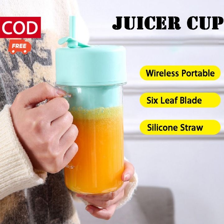 COD Fruit Juicer Portable Blender tumbler with straw Electric Chopper ...