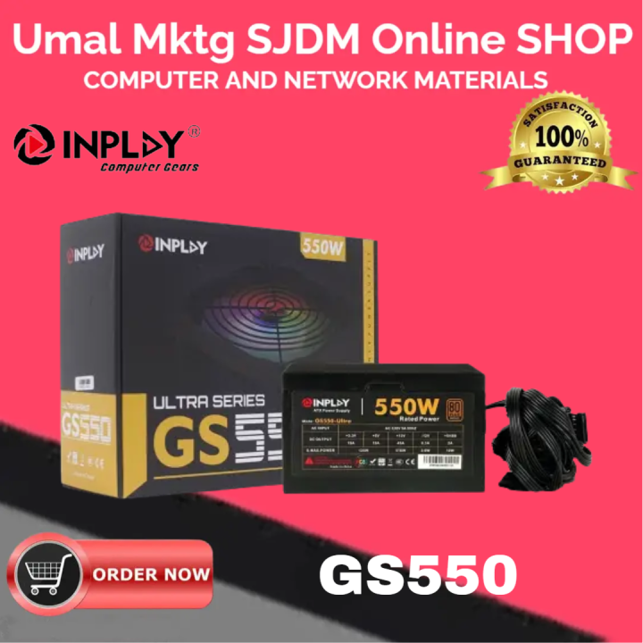 INPLAY GS550 PRO TRUE RATED POWER SUPPLY 80+ BRONZE | Lazada PH