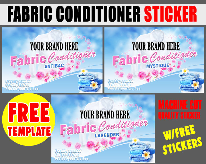 FABRIC CONDITIONER STICKER LABEL FREE TEMPLATE 100 PIECES | Lazada PH